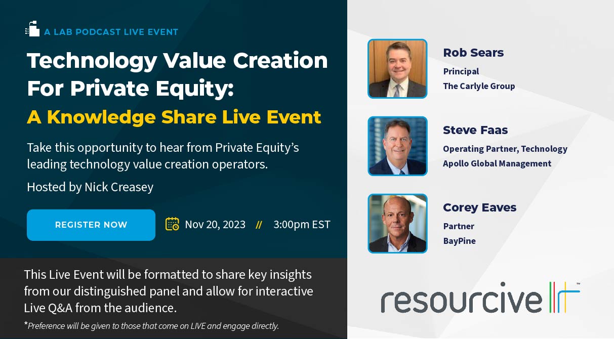 Resourcive LIVE Event: Private Equity Technology Value Creation